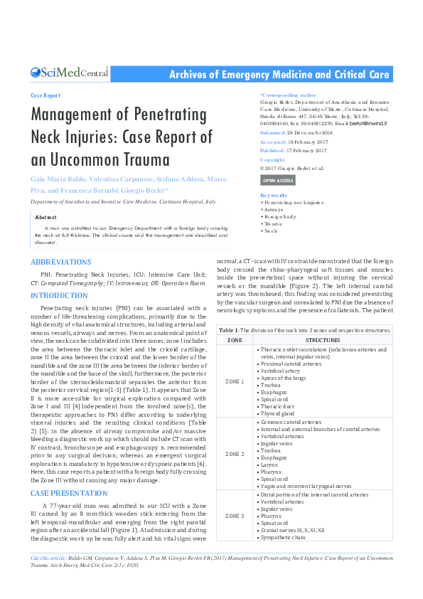 (PDF) Archives of Emergency Medicine and Critical Care Management of ...