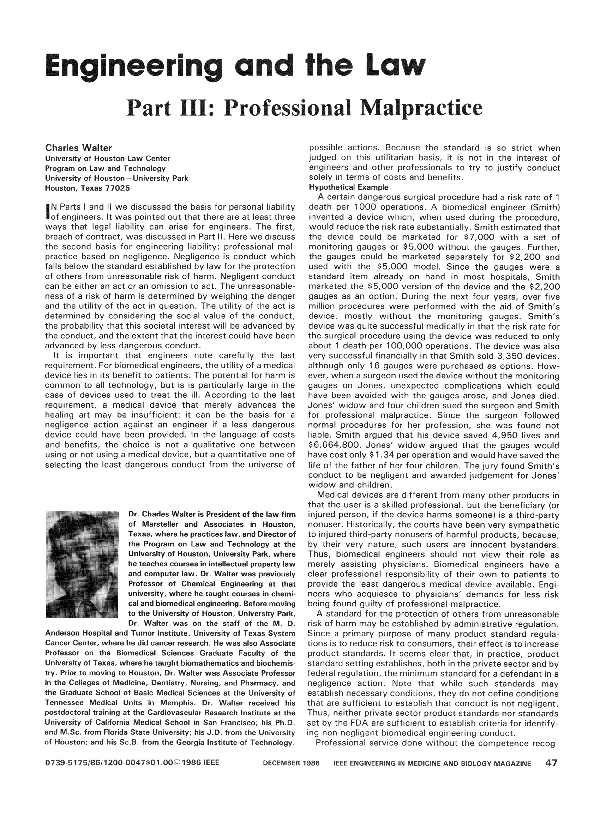 (PDF) Engineering and the Law