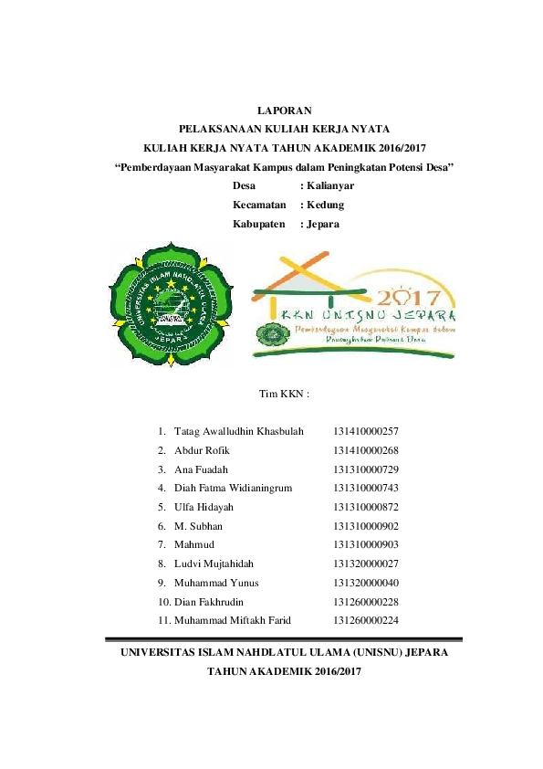 (PDF) laporan kkn unisnu kalianyar 2017.pdf