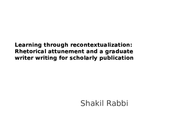 (PPT) Learning through recontextualization Presentation (Rabbi).pptx