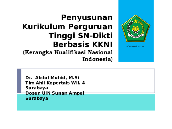 (PPT) -Penyusunan Kurikulum Perguruan Tinggi Berbasis KKNI (1)