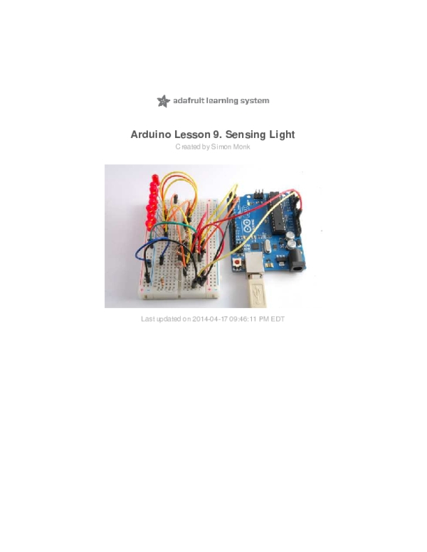 (PDF) Arduino Lesson 9. Sensing Light
