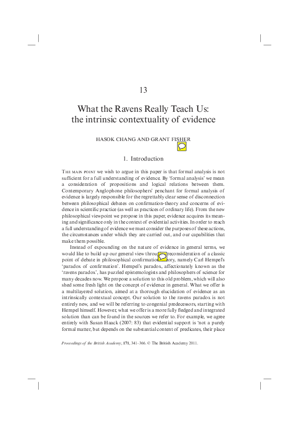 (PDF) (With Grant Fisher), “What the Ravens Really Teach Us: The ...