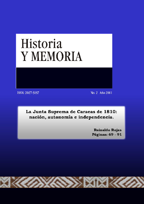 (PDF) La Junta Suprema de Caracas de 1810: nación, autonomía e ...