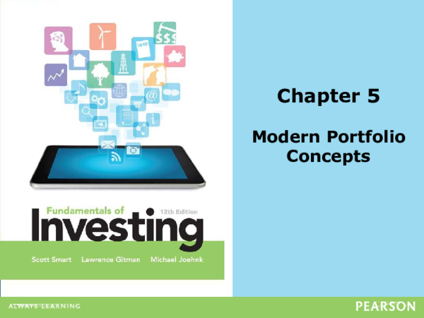 (PPT) Chapter 5 Modern Portfolio Concepts
