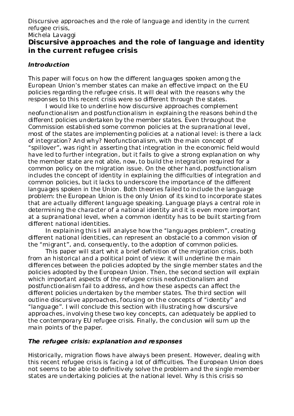 (DOC) Discursive approaches and the role of language and identity in ...