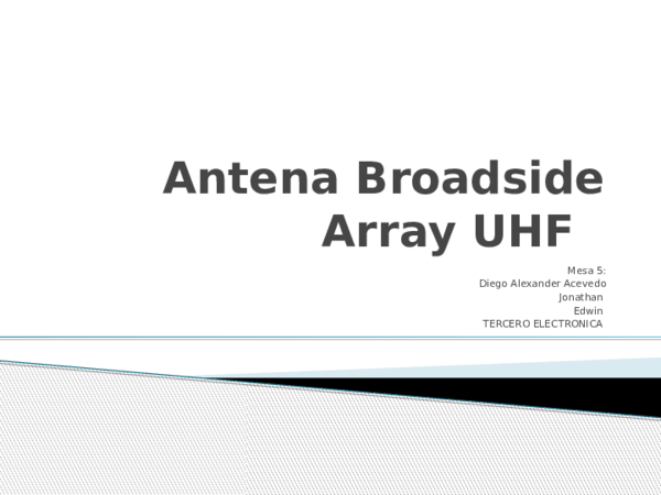(PPT) Antena Broadside Array UHF