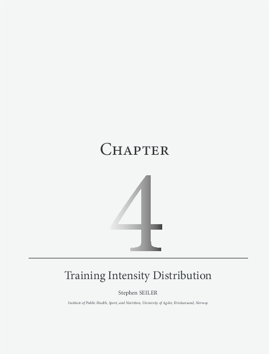 (PDF) Training Intensity Distribution