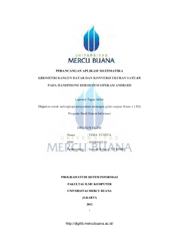(PDF) Aplikasi Geometri Bangun Datar Vera Yunita