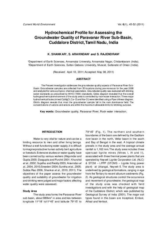 (PDF) Hydrochemical profile for assessing the groundwater quality of Sambhar lake City and its ...