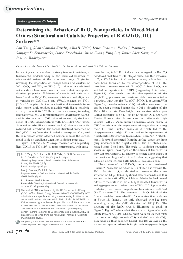 (PDF) Determining the Behavior of RuOx Nanoparticles in Mixed-Metal ...