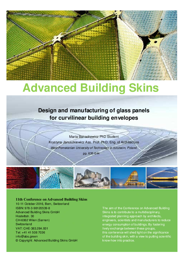 (PDF) Advanced Building Skins Design and manufacturing of glass panels ...