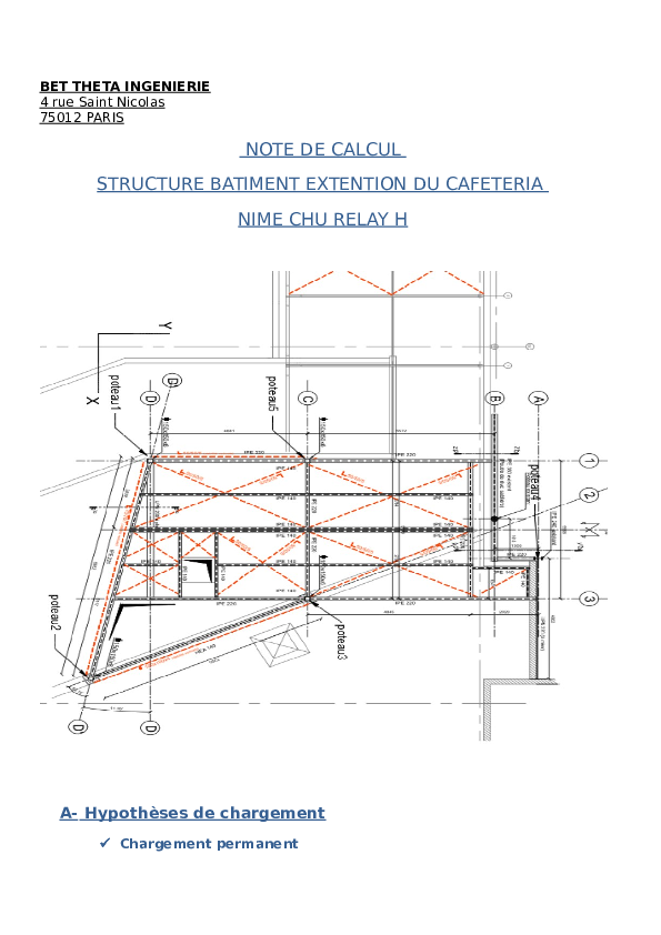 (DOC) NOTE DE CALCUL STRUCTURE BATIMENT EXTENTION DU CAFETERIA NIME CHU ...