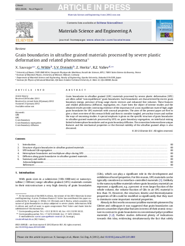 (PDF) Deformation Induced Percolating Porosity In High Pressure ...