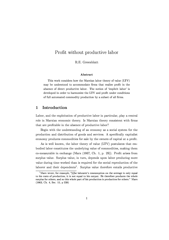 (PDF) Profit without productive labor