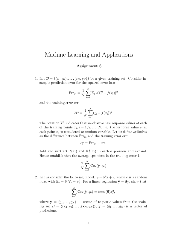 (PDF) Machine Learning and Applications