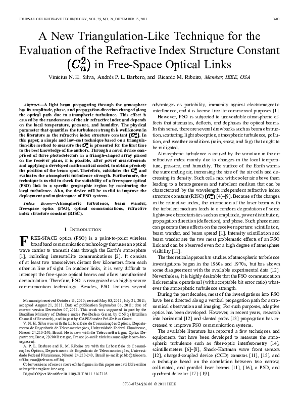 (PDF) A New Triangulation-Like Technique for the Evaluation of the Refractive Index Structure ...