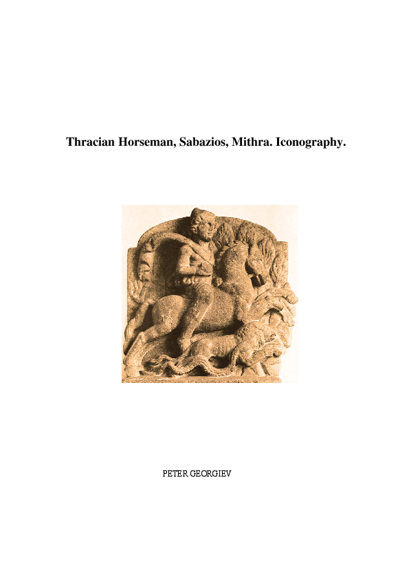 (PDF) Thracian Horseman, Sabazios, Mithra. Iconography