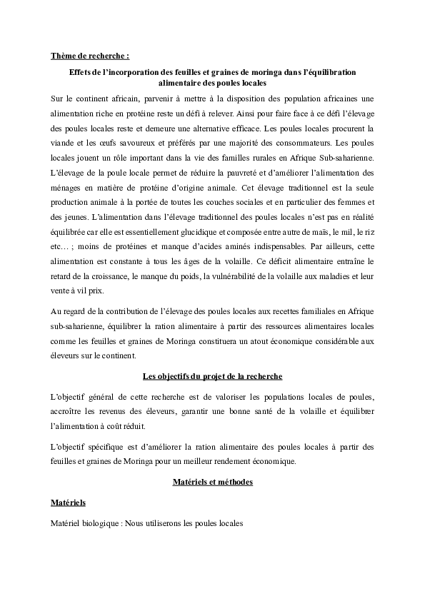 (DOC) Thème de recherche