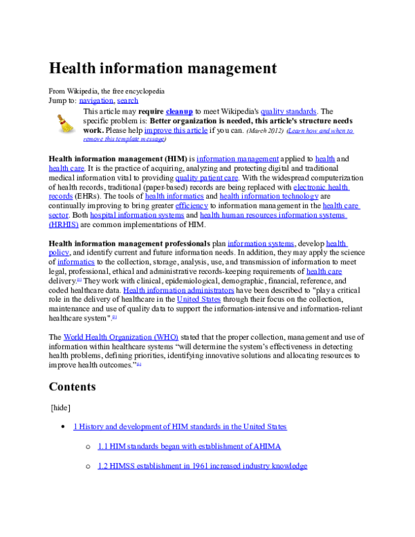 (DOC) Health information management