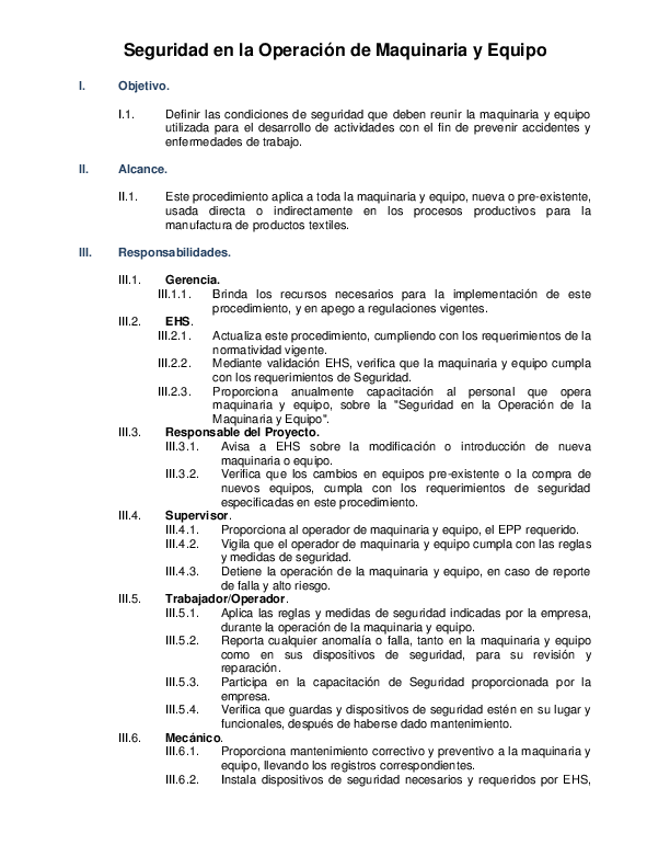 (PDF) Seguridad en la Operacion de Maquinaria y Equipo