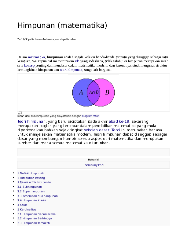 (PDF) Himpunan (matematika