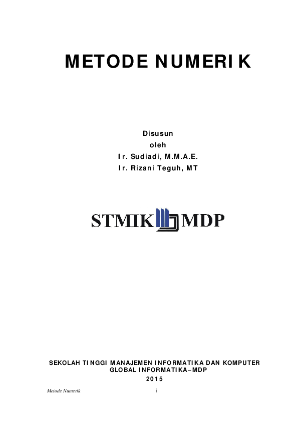 Pdf Metode Numerik