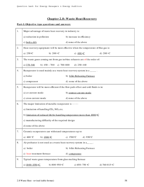 (PDF) Question bank for Energy Managers & Energy Auditors Chapter 2.8 ...