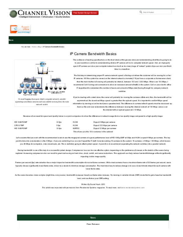(PDF) IP Camera Bandwidth Basics | Agile Kanbam - Academia.edu