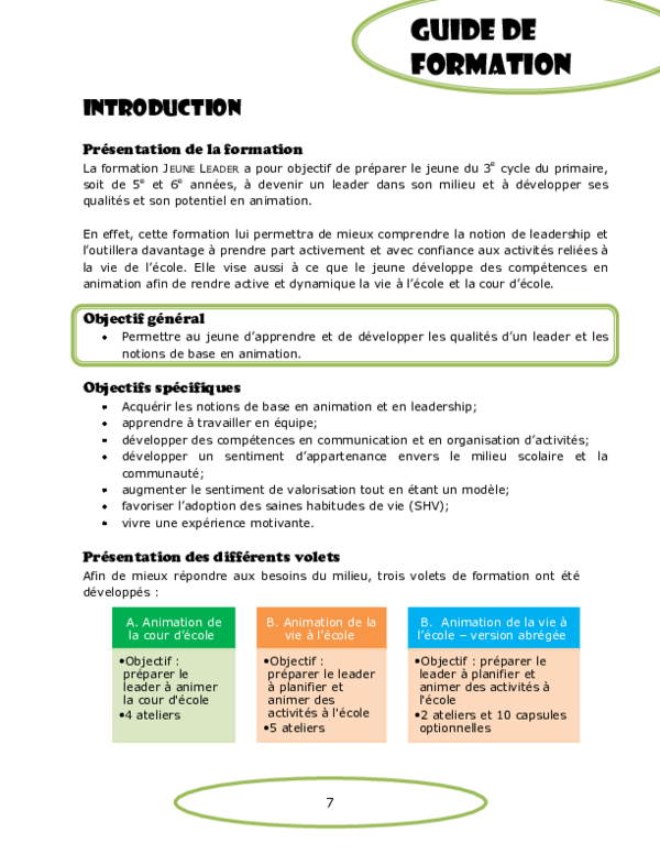 (PDF) Guide de formation