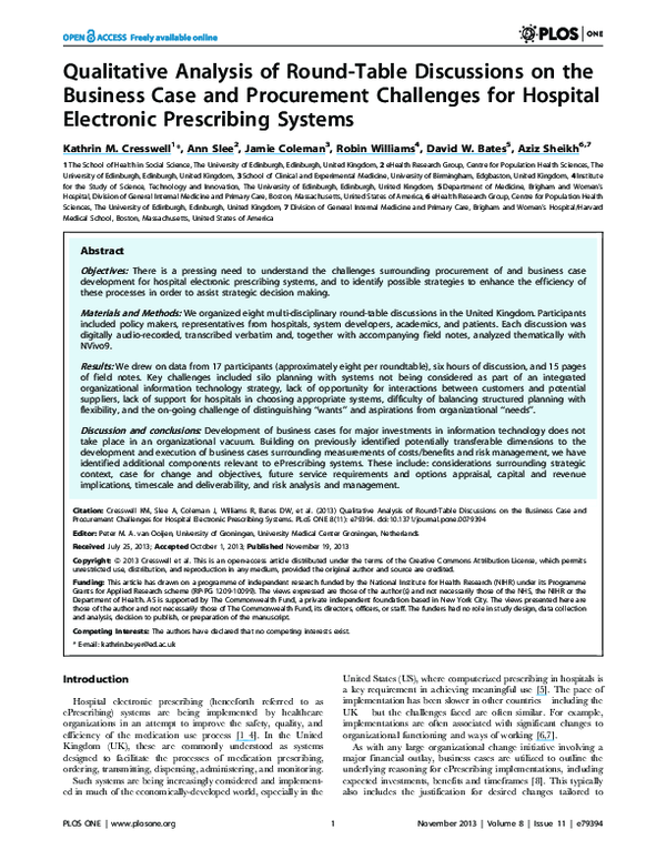(PDF) Qualitative Analysis of Round-Table Discussions on the Business ...