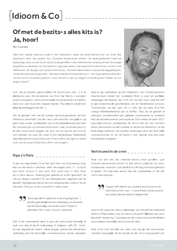 (PDF) Of met de bezits-s alles kits is? Ja hoor!