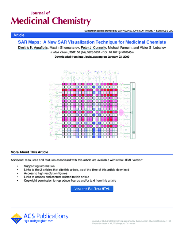 (PDF) SAR Maps: A New SAR Visualization Technique for Medicinal Chemists