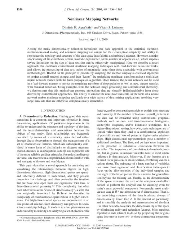 Pdf Nonlinear Mapping Networks