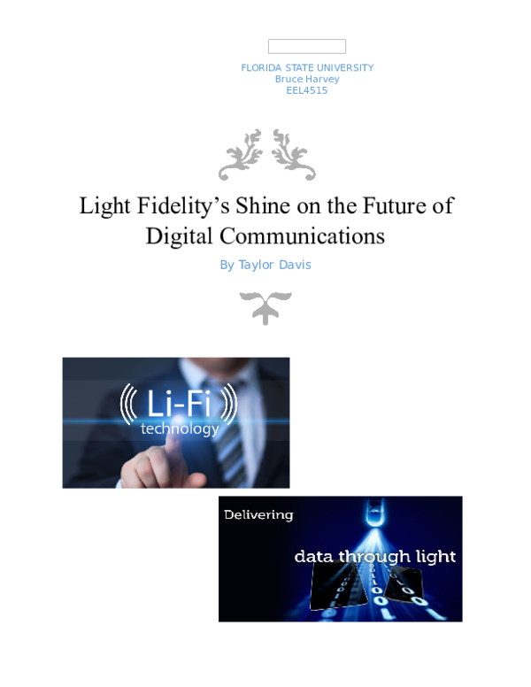 (DOC) Light Fidelity Research Paper