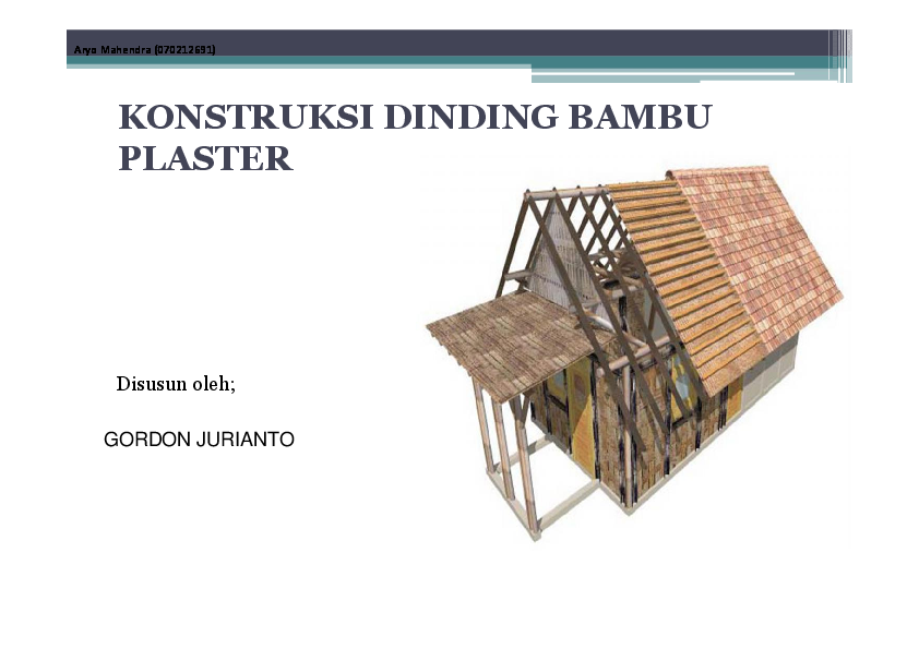(PDF) KONSTRUKSI DINDING BAMBU PLASTER