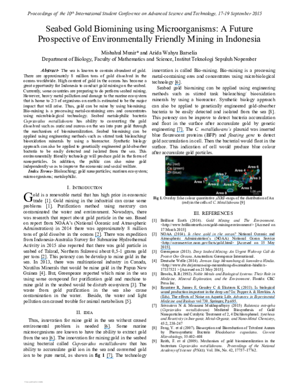 (PDF) Seabed Gold Biomining using Microorganisms: A Future Prospective ...