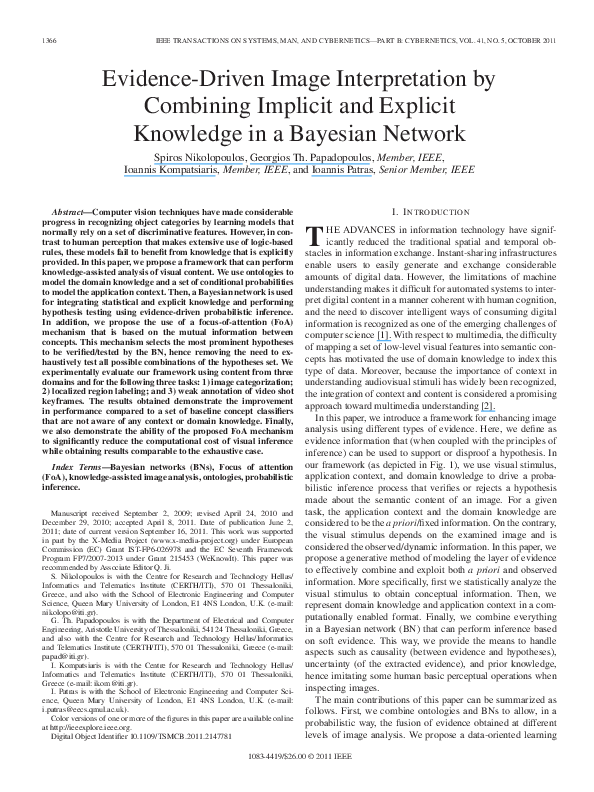 Pdf Evidence Driven Image Interpretation By Combining Implicit And Explicit Knowledge In A