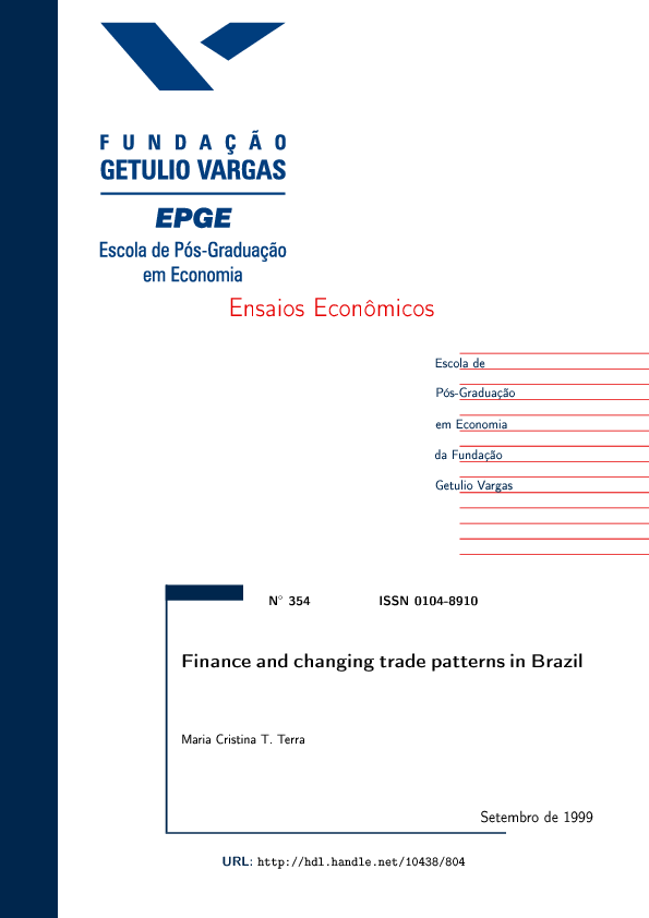 (PDF) Finance and changing trade patterns in Brazil