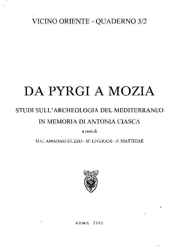 (PDF) Pisano. G. 2002, Beni di lusso nel mondo punico. Le uova di ...