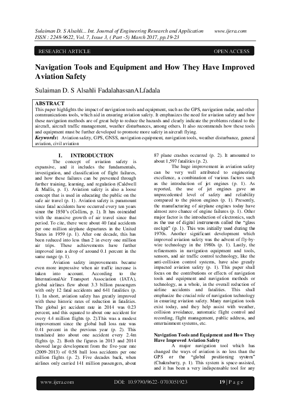 (PDF) Navigation Tools and Equipment and How They Have Improved ...