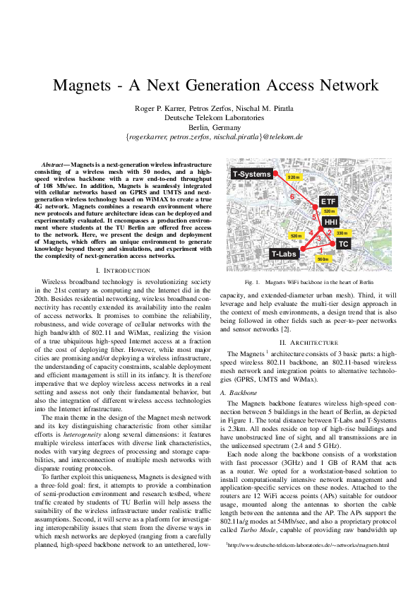 (PDF) Magnets-a next generation access network