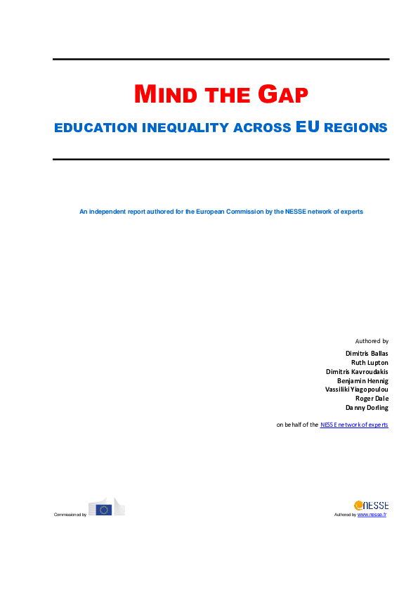 (PDF) The Geographic/Regional Dimension of Educational Inequality in ...