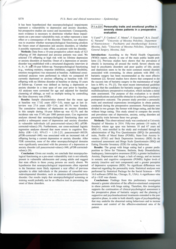 (PDF) Personality traits and emotional profiles in severely obese ...