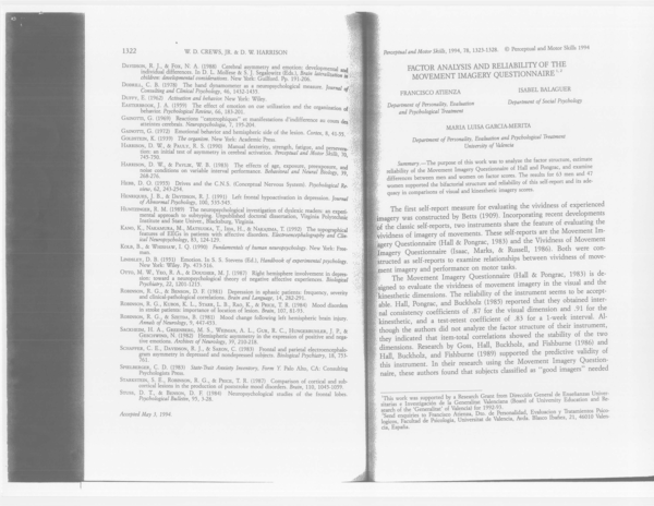 (PDF) Factor Analysis and Reliability of the Movement Imagery Questionnaire.