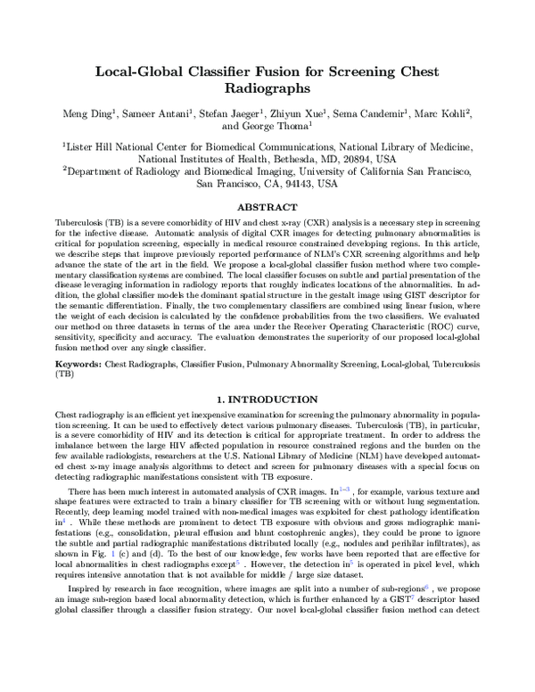 (PDF) Local-Global Classifier Fusion for Screening Chest Radiographs ...