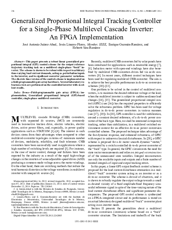 (PDF) Generalized Proportional Integral Tracking Controller for a Single-Phase Multilevel ...