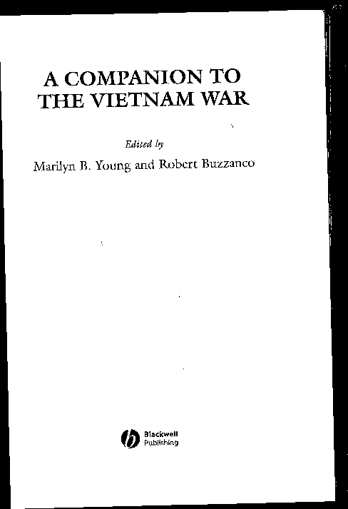 (PDF) "America's Secret War in Laos, 1955-1975" in 'A Companion to the ...
