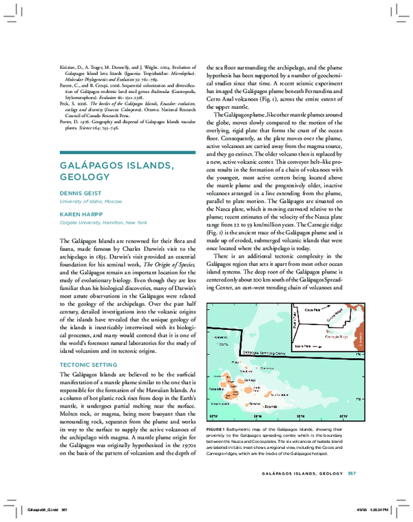 (PDF) GALÁPAGOS ISLANDS, GEOLOGY