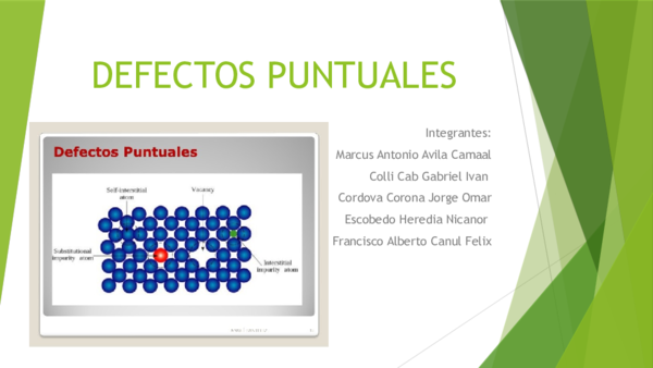 (PPT) DEFECTOS PUNTUALES
